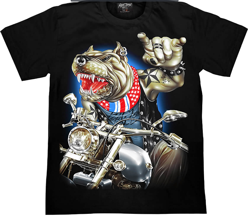 trička, metalová, svítící, chopper, MMA, kamion